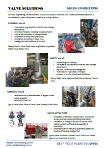 Control Valve Maintenance – ANEKA ENGINEERING